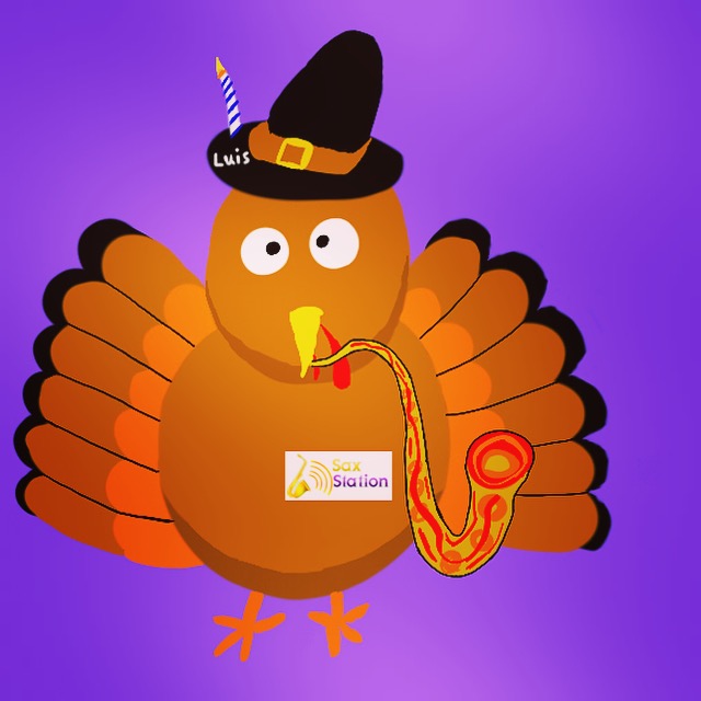Turkey Playing Saxophone! (Drawing)
